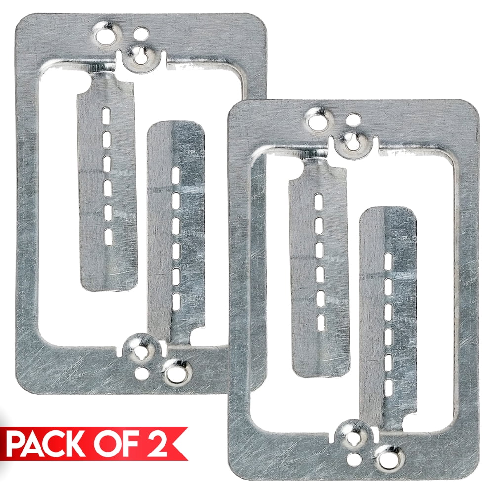 Cmple - [2 Pack] Low Voltage Drywall Bracket for 1-Gang Standard Wall ...