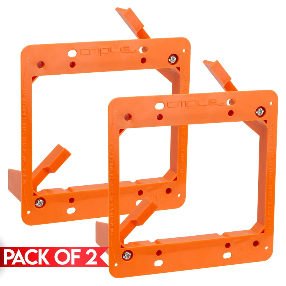 Cmple - [2 Pack] Low Voltage Mounting Bracket, 2 Gang Drywall Mounting ...