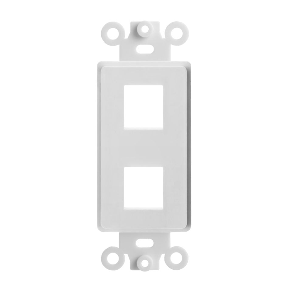 Cmple - 2 Port Decora Wall Plate 1-Gang Keystone Decora Insert, Jack ...
