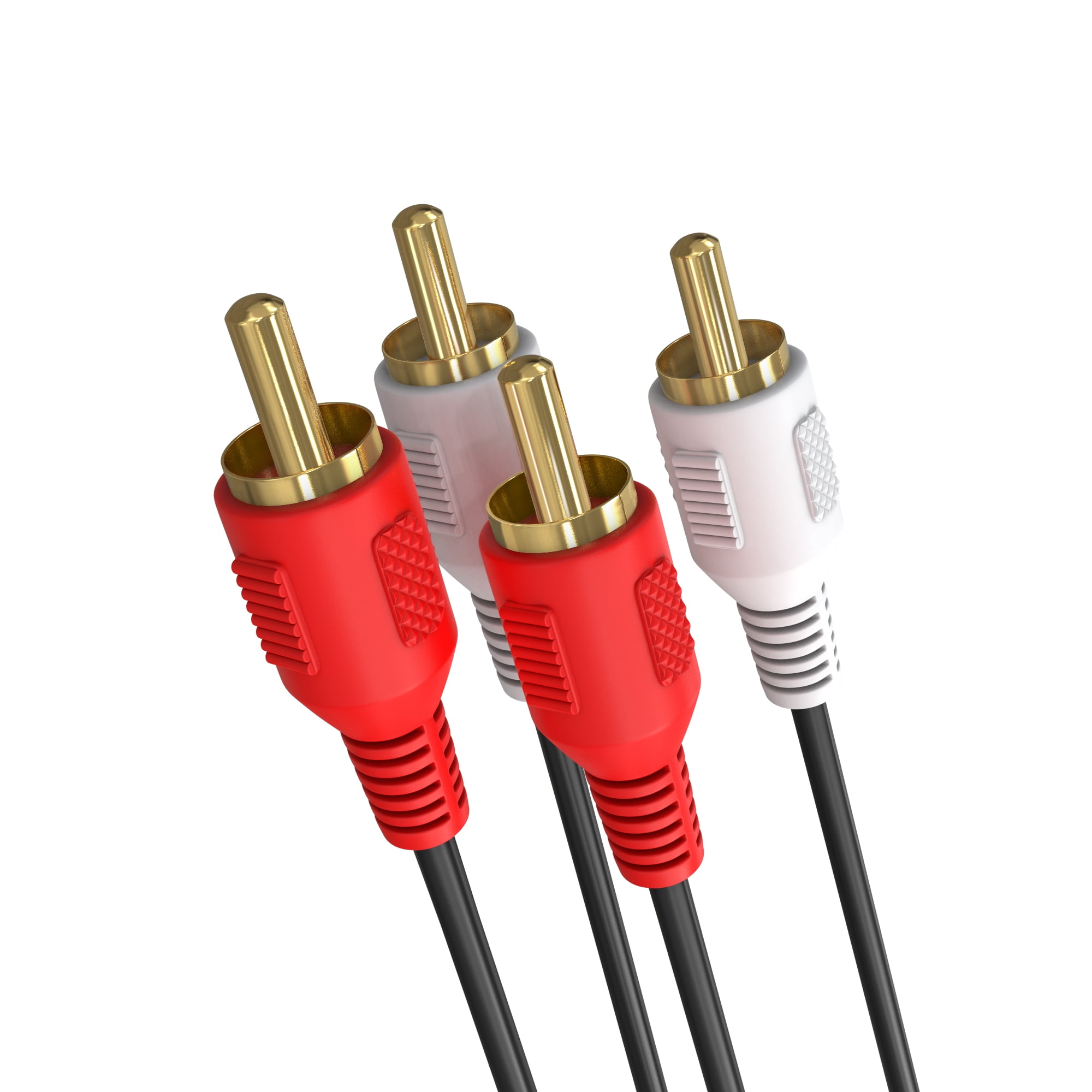 Cmple 12ft RCA Male to Male Gold Stereo Audio Cable for Home Theater ...