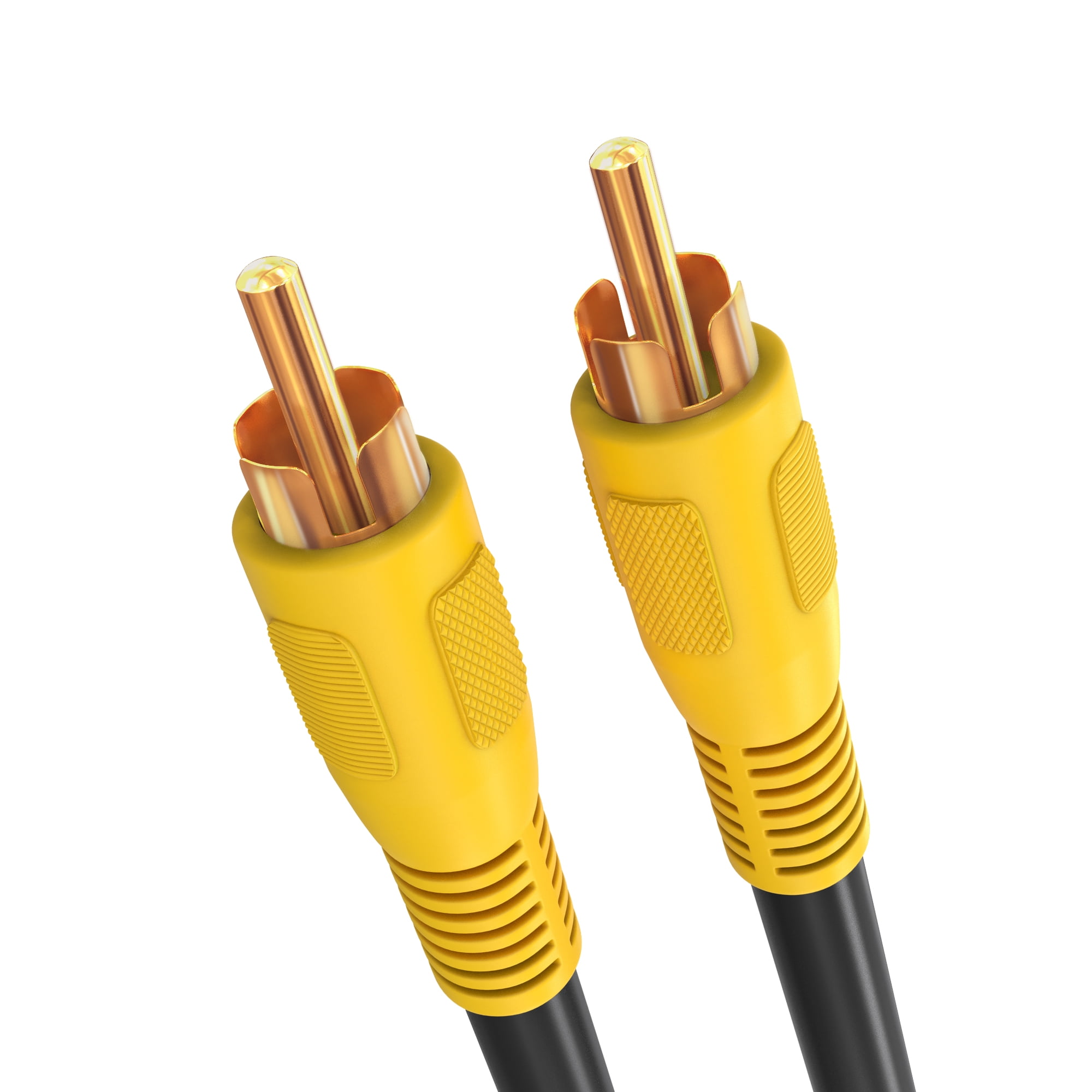 Cmple - RCA Subwoofer Cable 25 ft Digital Coaxial Audio Cable Composite ...