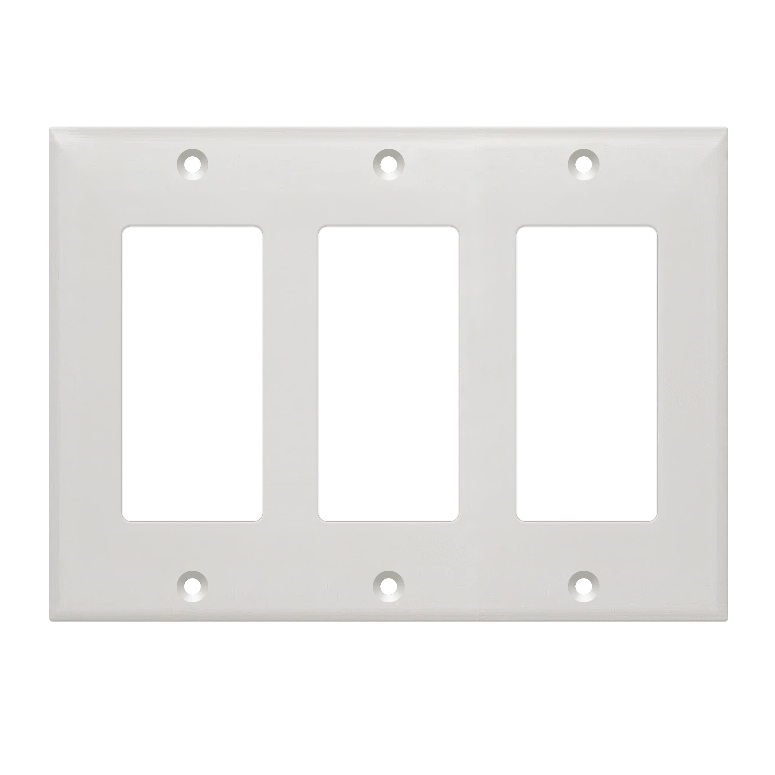 Cmple - 3-Gang Decora Wall Plate Standard Size Decorator Light Switch ...