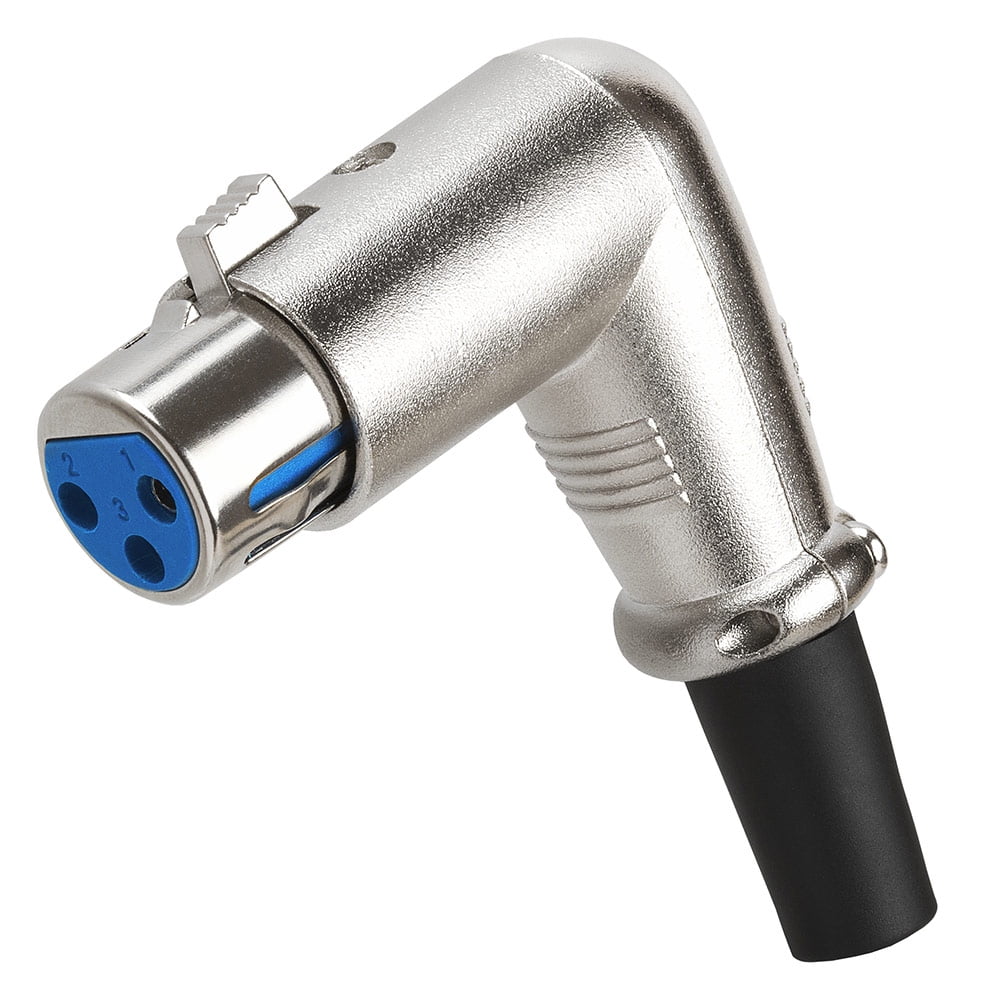 Cmple - 3Pin XLR Female Right Angle Microphone Connector - Walmart.com