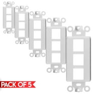Big-A - [10 Pack] 6 Port Keystone Wall Plate, Low Profile Single-Gang ...