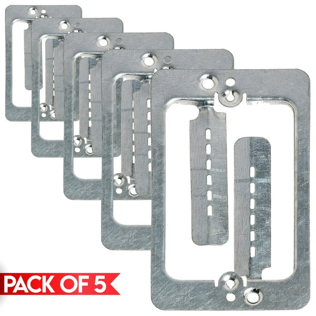 Cmple - [5 Pack] Low Voltage Drywall Bracket for 1-Gang Standard Wall ...