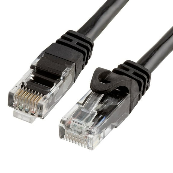 Cmple Cat6 Ethernet Cable, 10 ft Black, RJ45 Connectors, 10Gbps LAN ...