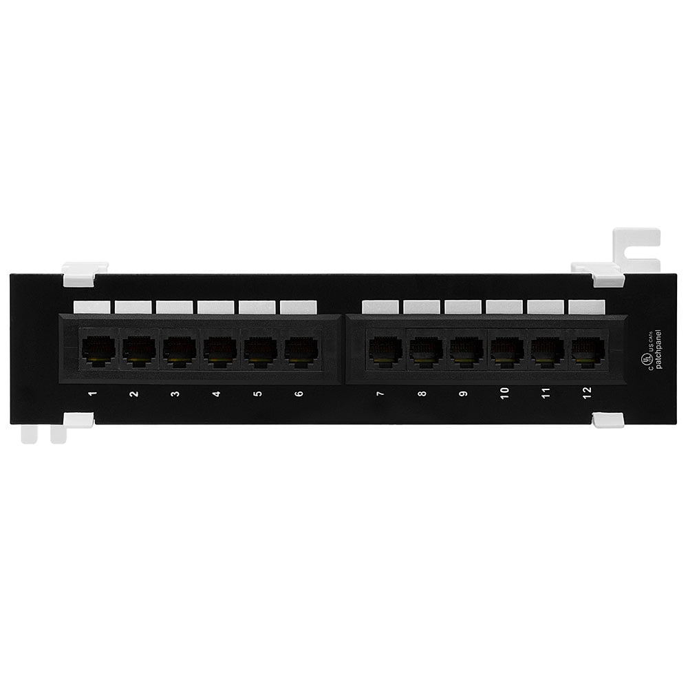 Cmple - Cat6 Mini Panel 110 Type 12 Port (568A/B Compatible),Vertical ...