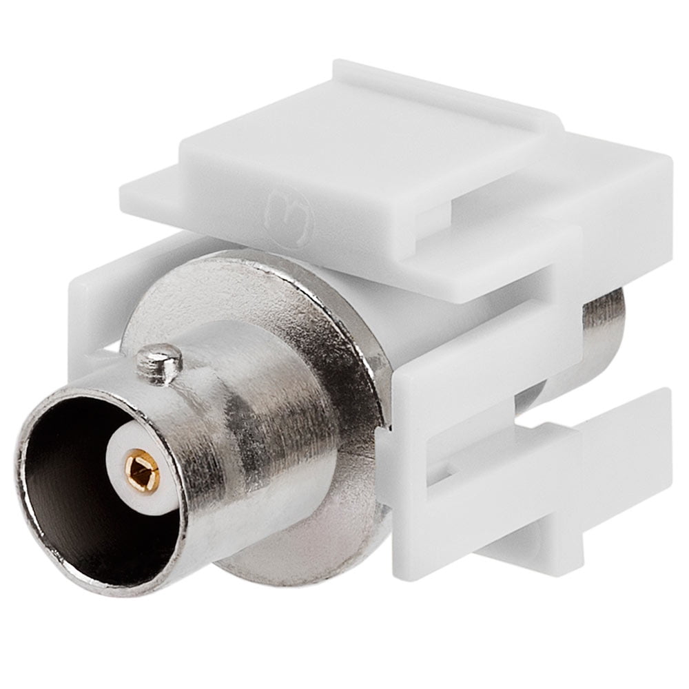 Cmple - Keystone Jack - Modular BNC WHITE: TV Accessories - Walmart.com