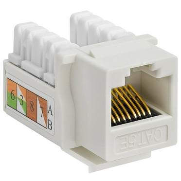 ZoeRax 20-Pack Cat6 Tool-Less RJ45 Keystone Cable Connector, White ...
