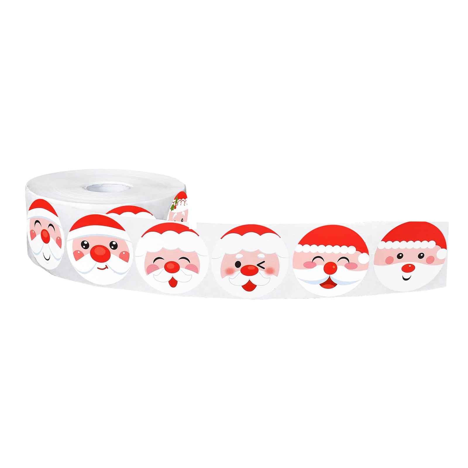 Cmunyle 500 Christmas Santa Claus Head Stickers 1 Inch Party Diy ...