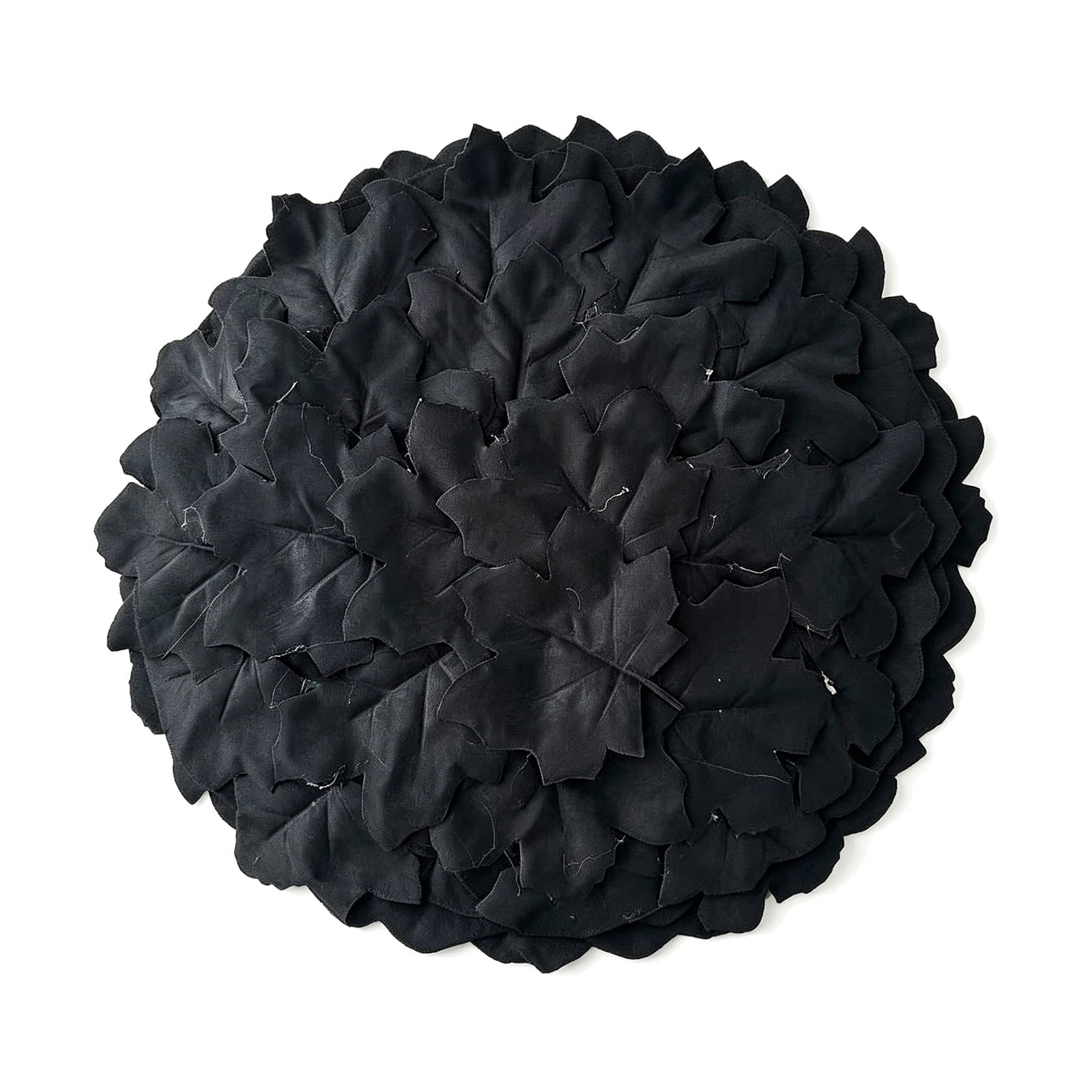 Cmunyle Artificial Maple Leaf Round Placemat 14.96 x 14.96 x 0.39 in ...