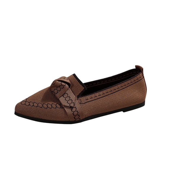 Cmunyle Flat Heel Casual Shoes For Women Breathable Mesh Fabric ...
