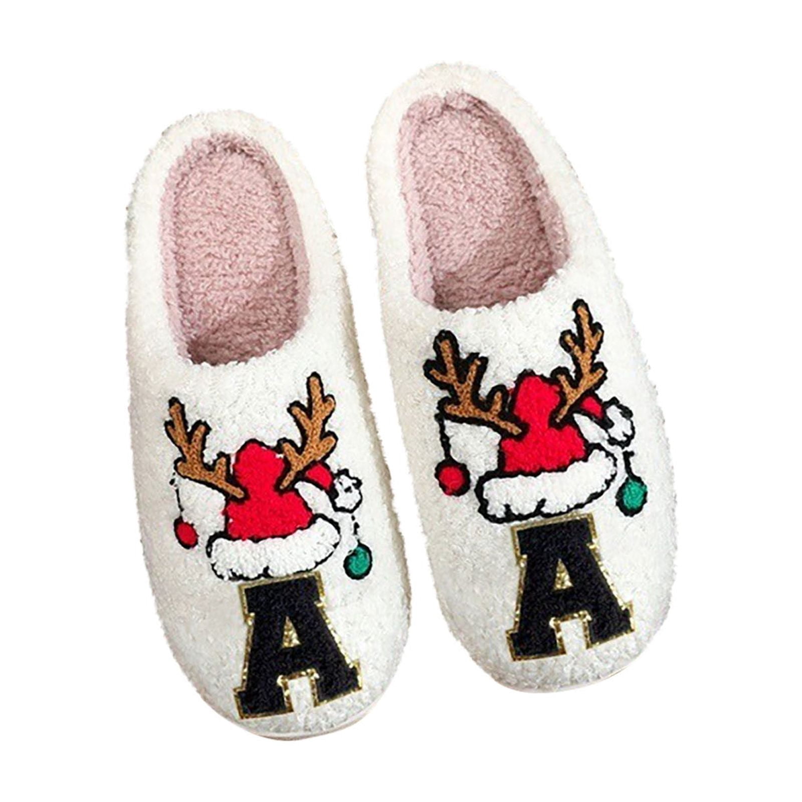 Cmunyle Fleece Lined Booties For Women Round Toe Bow Detail Cozy House ...