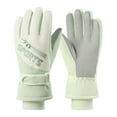 Cmunyle Green Insulated Waterproof Gloves For Women - Fleece-Lined ...