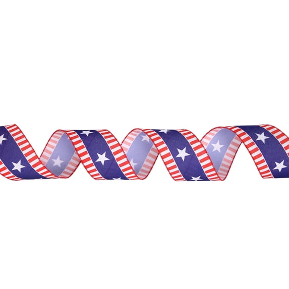 Cmunyle Independence Day Ribbon 157.4 By 2.3 Inch Patriotic Star Wired ...