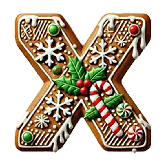 Cmunyle Letter X Christmas Tree Decoration Pendant Personalized Diy ...