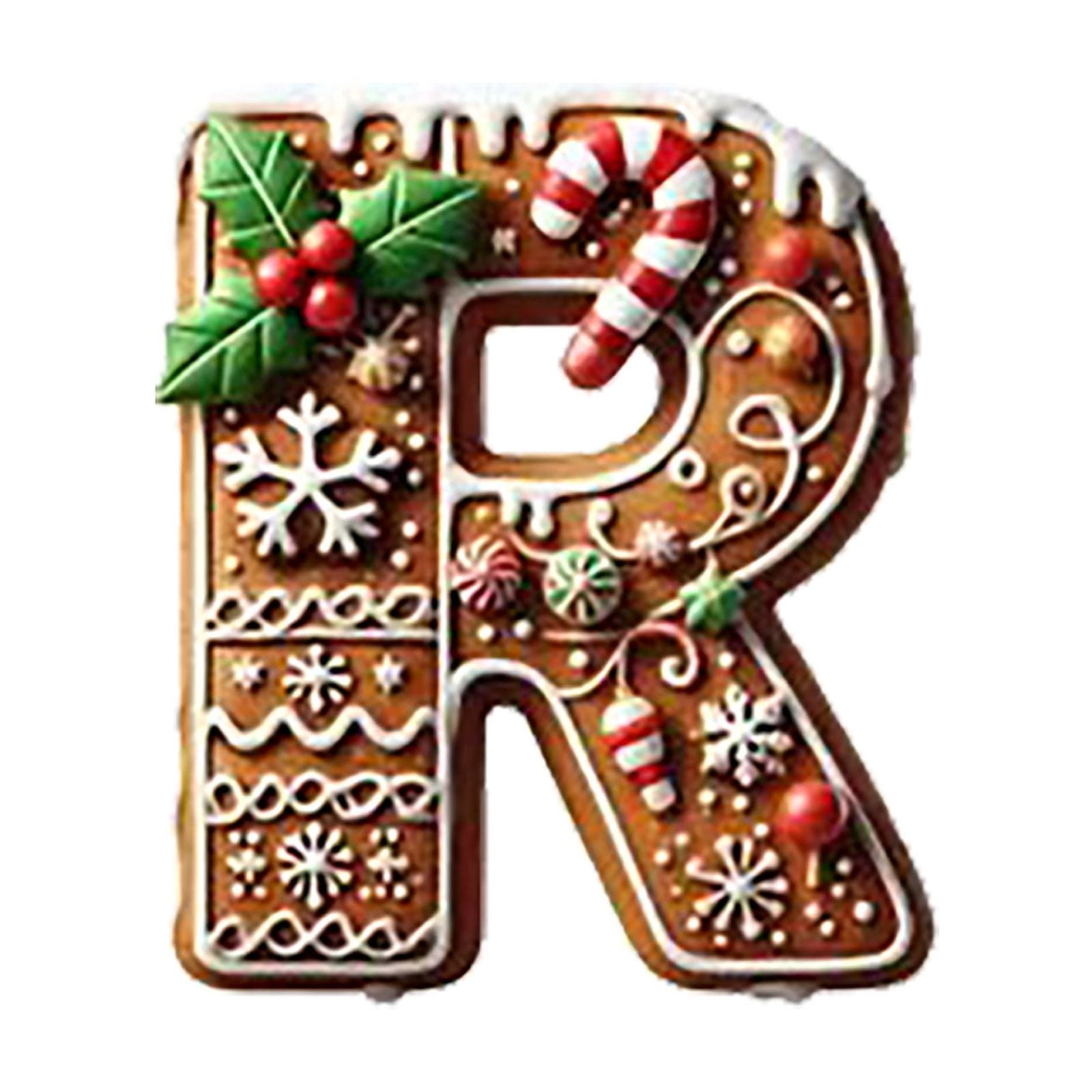 Cmunyle Personalized Letter R Christmas Tree Ornament 4 Inch Acrylic ...