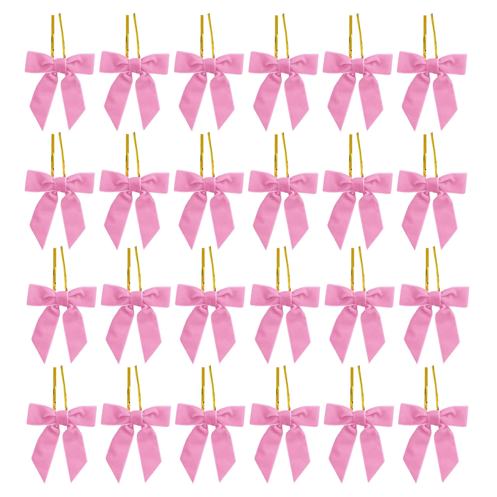 Cmunyle Pink Velvet Christmas Bows 24-Piece Set Small For Tree Wreath ...
