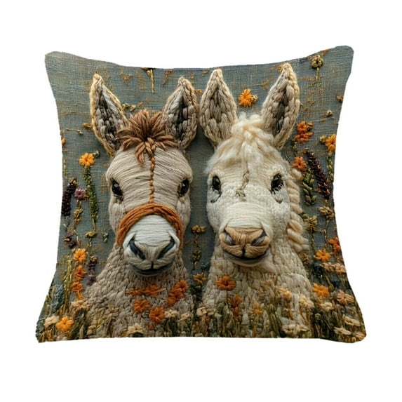 Cmunyle Short Lint Pillow Cover 45X45Cm Cute Embroidery Decorative ...