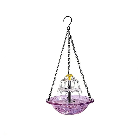 Cmunyle Solar Powered Hanging Bird Feeder and Birdbath, Outdoor Garden ...
