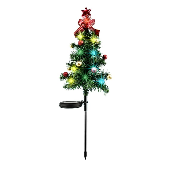 Cmunyle Solar Powered Outdoor Christmas Tree Stake Light With ...