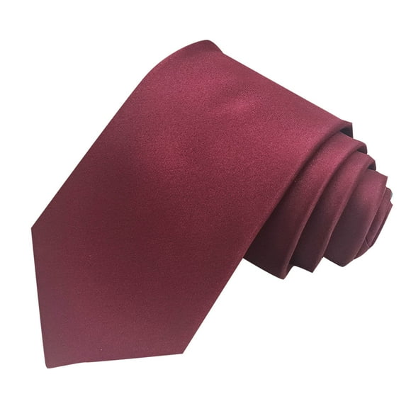 Cmunyle Solid Wine Polyester Hand Tied Necktie For Men 8Cm 3.15In Width ...