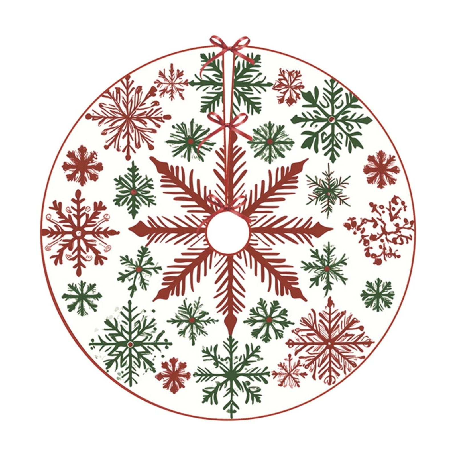Cmunyle Washable Christmas Tree Skirt Rug Decor Short Pile High ...