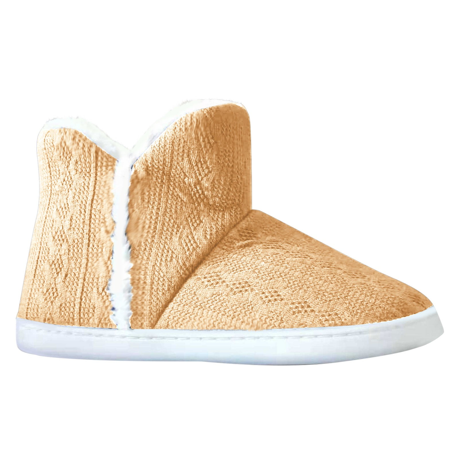 Cmunyle Women Round Toe Solid Color Fashionable Snow Boots Warm Thick ...