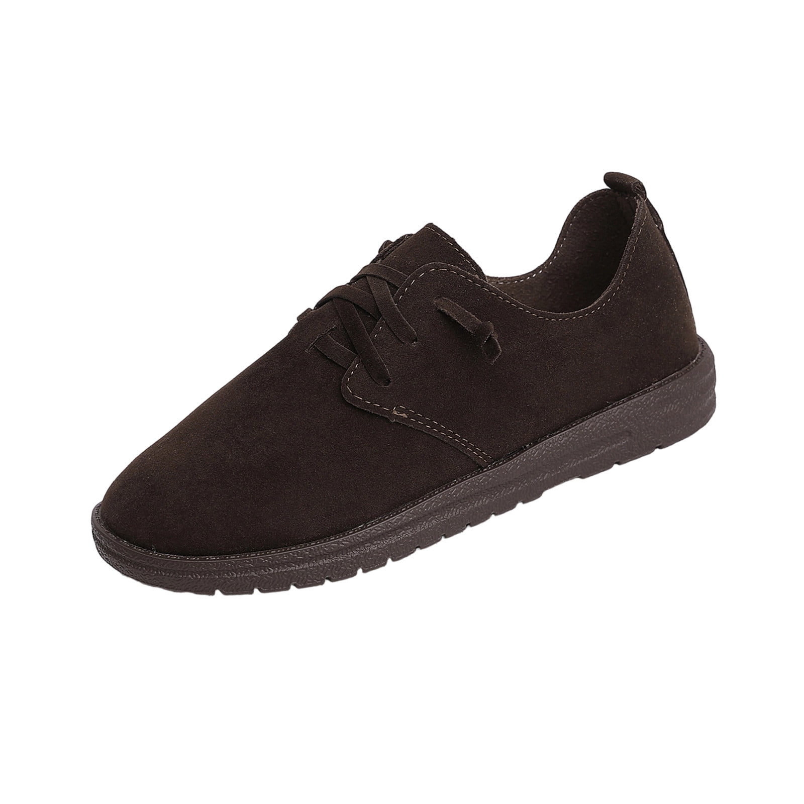 Cmunyle Women’S Round Toe Loafers Front Lace-Up Flats Casual Walking ...