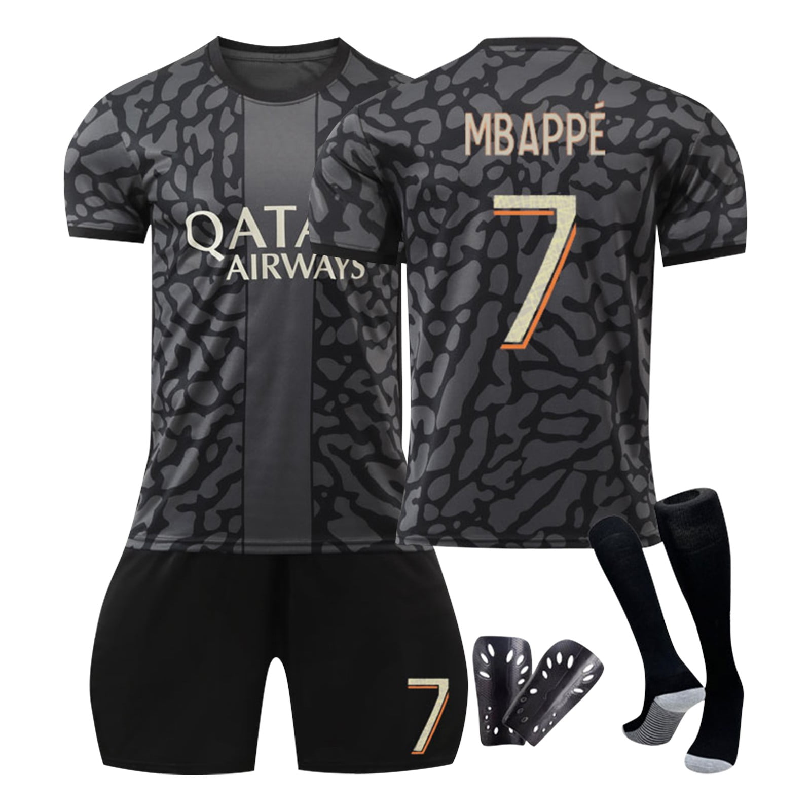 Cmuxi 2023-2024 Season PSG Away Match Jersey Collection (4-Piece Set), Showcasing #7 MBAPPE ...