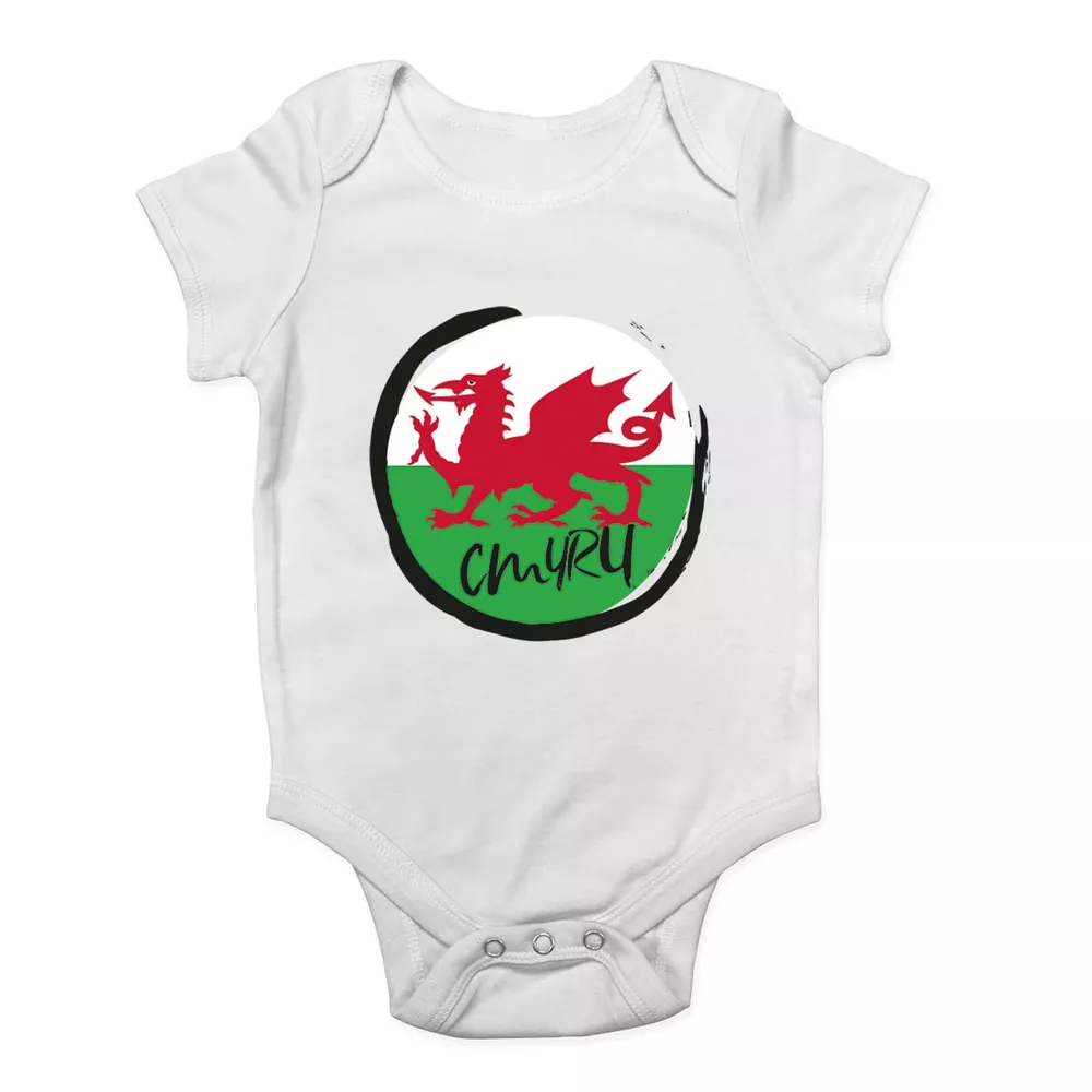 Cmyru Wales Football Welsh Dragon Baby Grow Vest Bodysuit Boys Girls ...