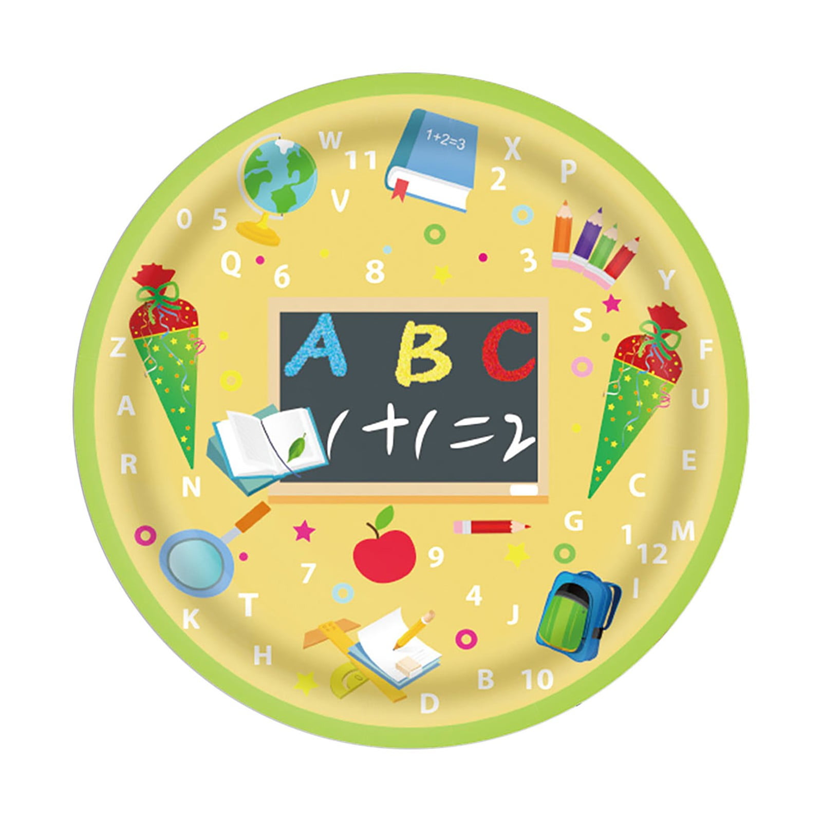 Cmyynna 10 Pcs School Plates and Napkins - Back to School Disposable ...