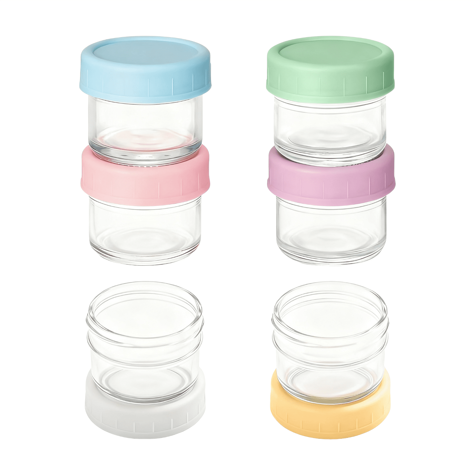 Cmyynna [6 Pack] Salad Dressing Container To Go, 1.7 Oz Glass Small ...