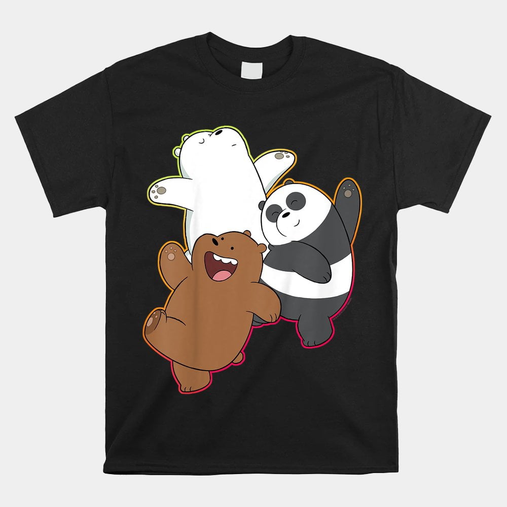 Cn We Bare Bears Dancing Gradient Outline Shirt - Walmart.com
