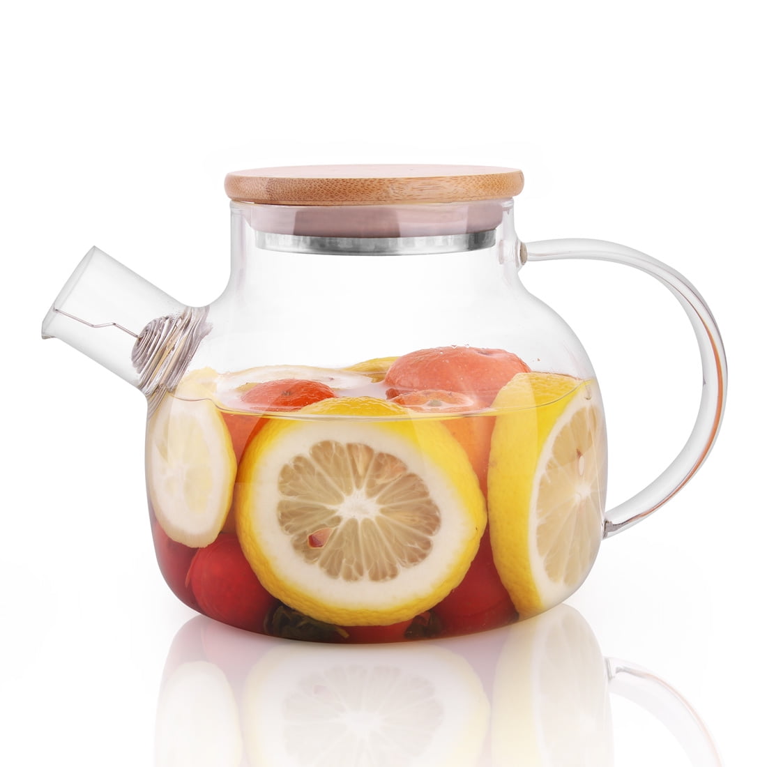 CnGlass 20.3oz Glass Teapot with Removable Metal Infuser Spout ...