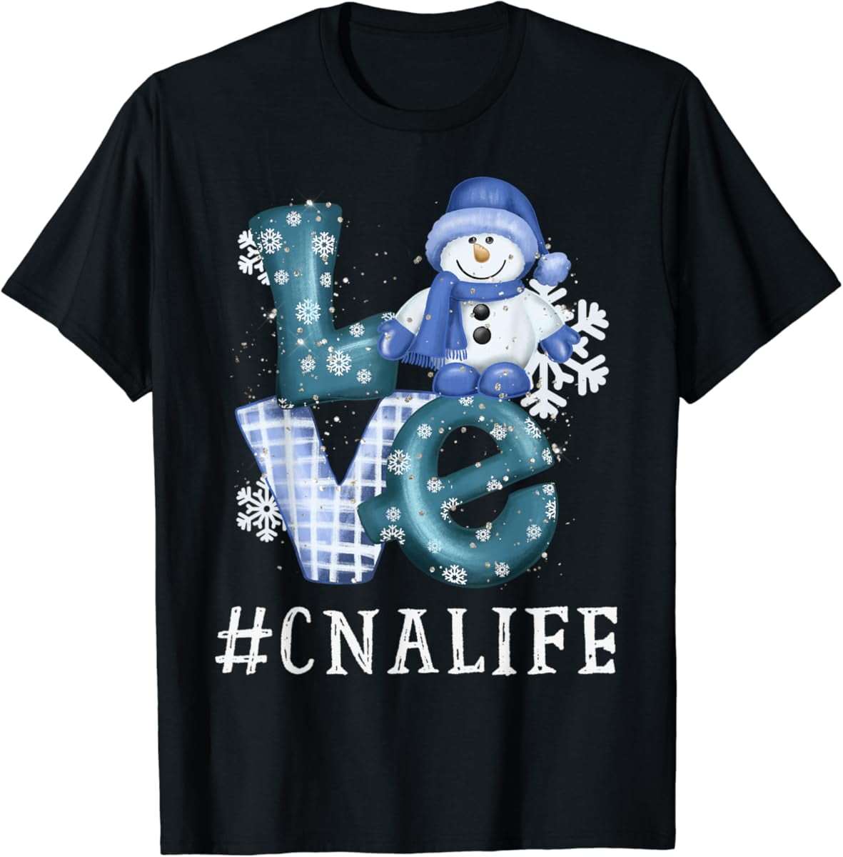 Cna Certified Nursing Assistant Love Snowman Winter Season T-Shirt ...