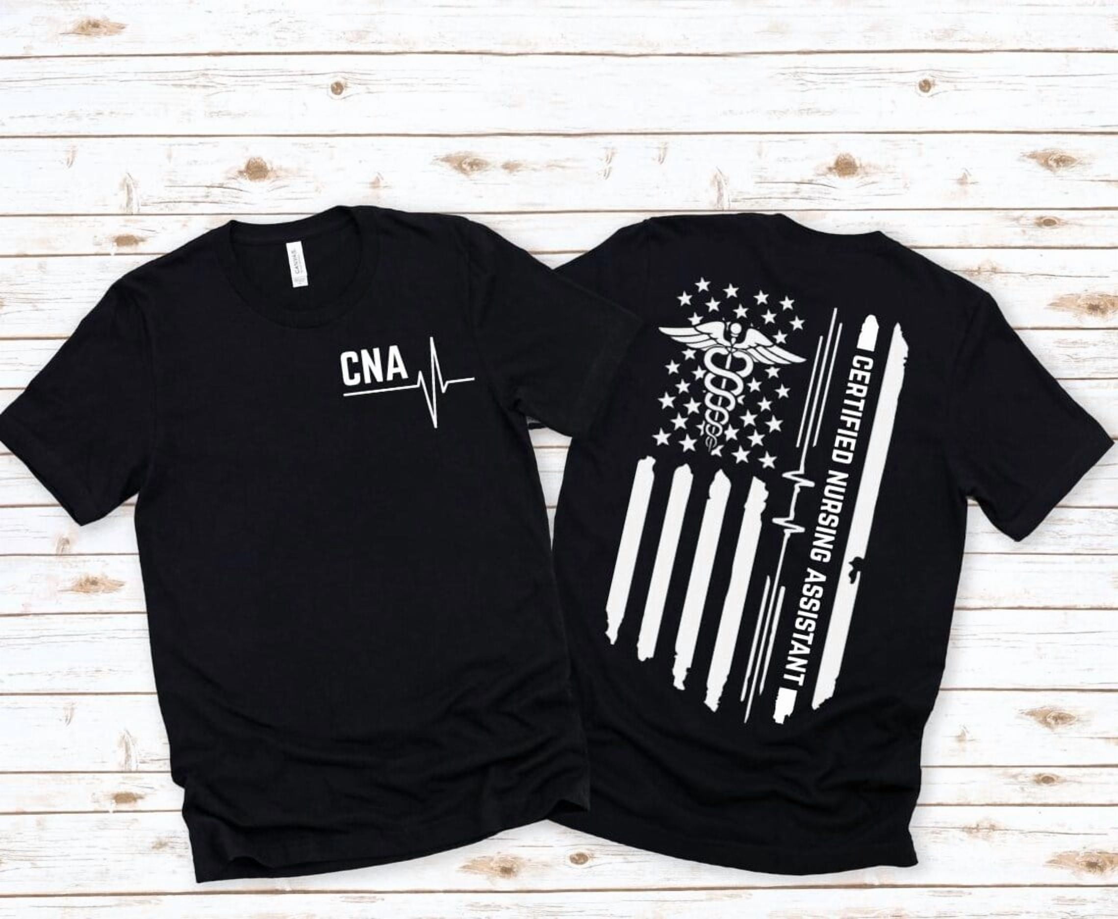 Cna Flag Certified Nursing Assistant Healthcare Mens Male Female Womens ...