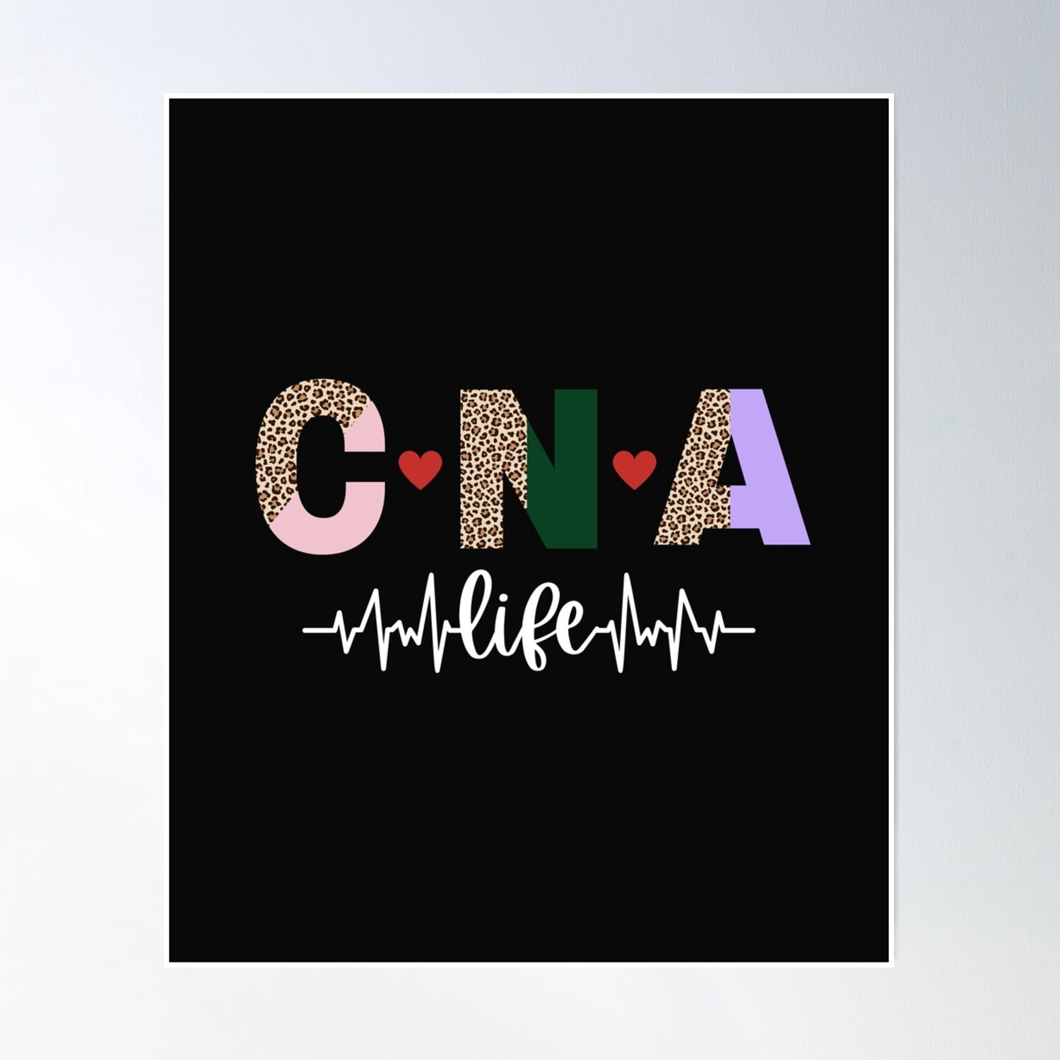 Cna Life Panther A For Nurse Poster Wall Art, Modern Wall Decor, 12x18 ...