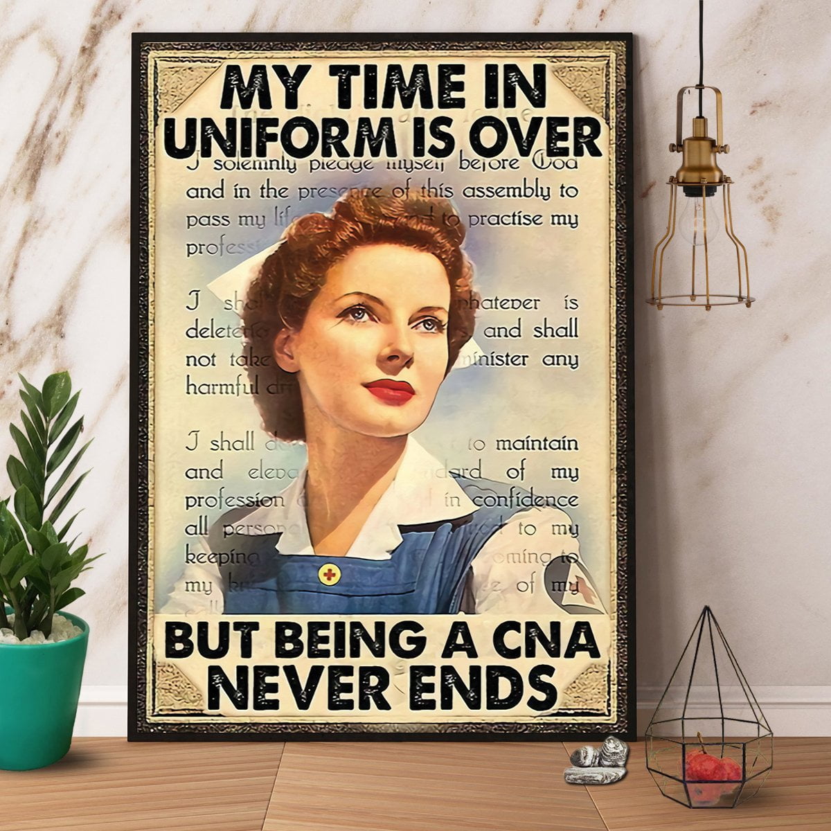 Cna My Time In Uniform Is Over But Being A Cna Never Ends Paper Poster ...