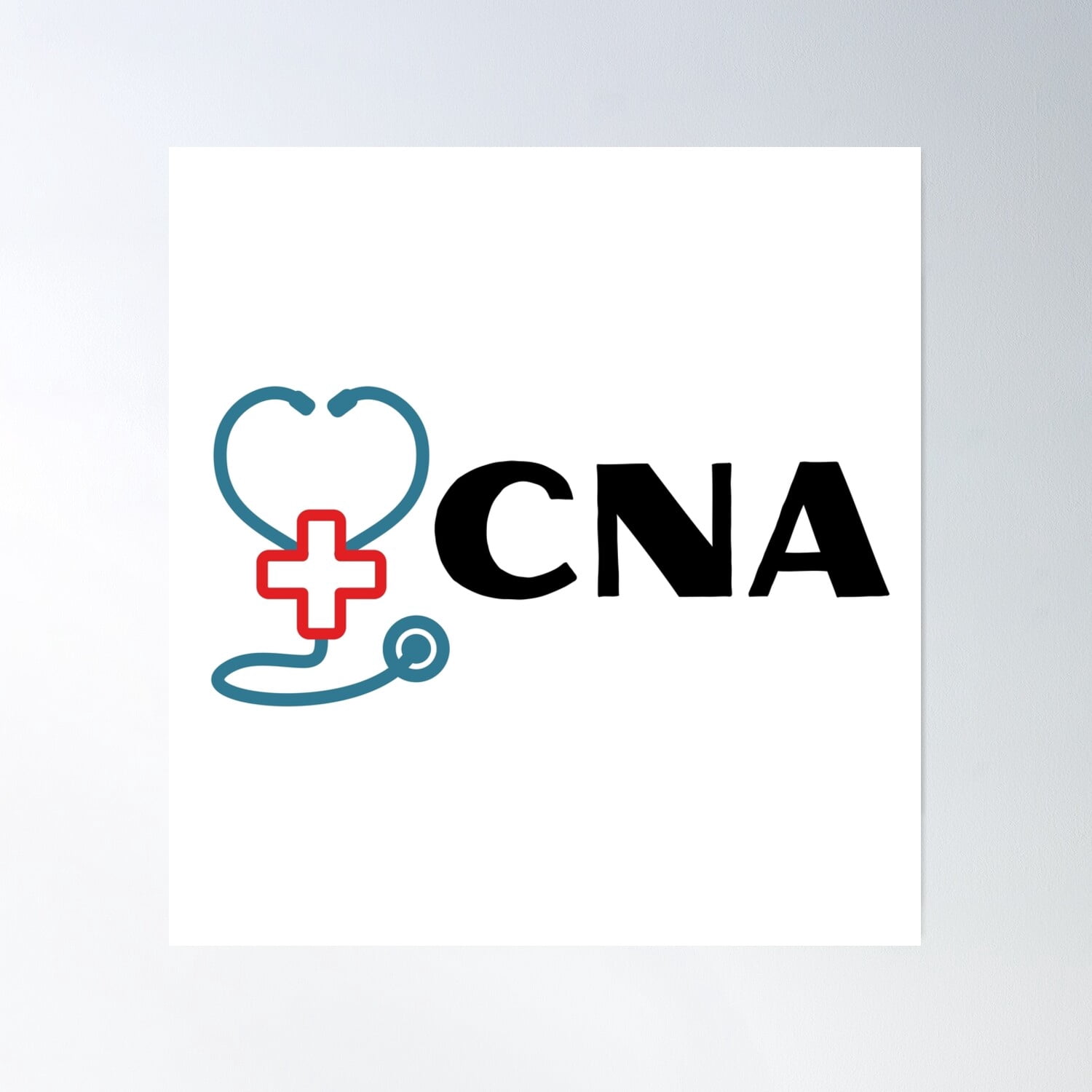 Cna Nurse Assistant With Stethoscope (Black Text)- Cna Certified Nurse ...