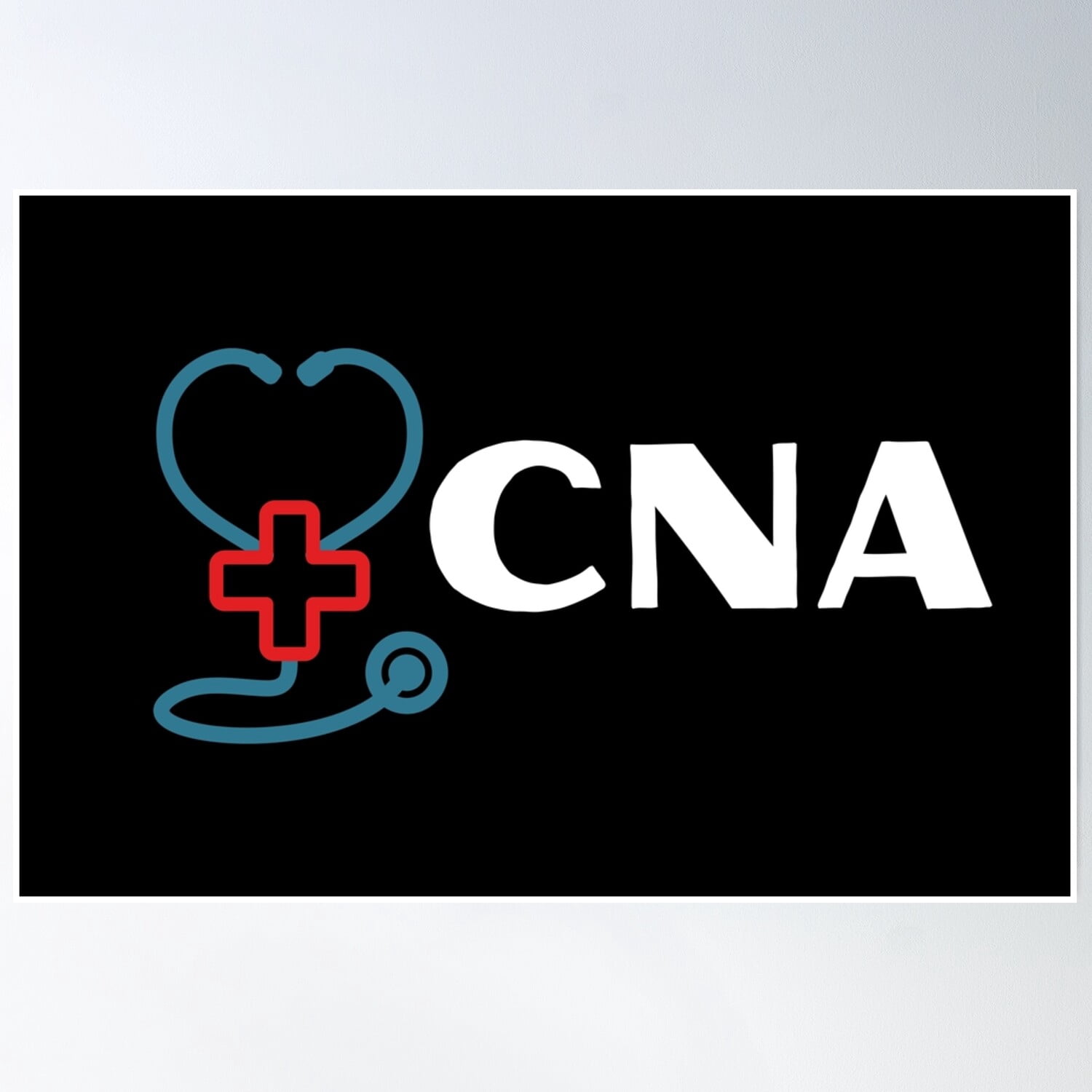 Cna Nurse Assistant With Stethoscope (White Text)- Cna Certified Nurse ...