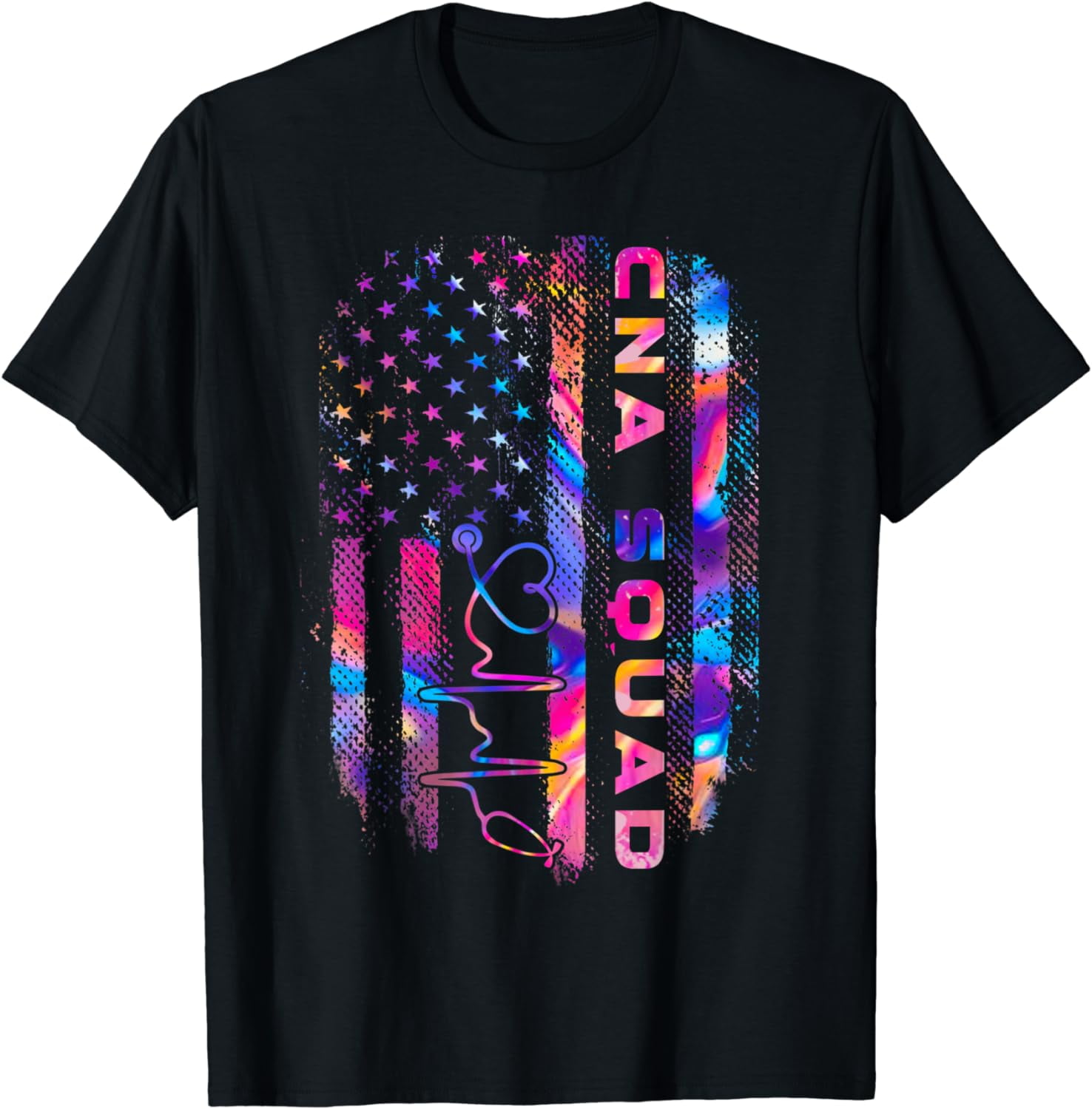 Cna Squad Shirt US Flag CNA Certified Nursing Assistant T-Shirt ...
