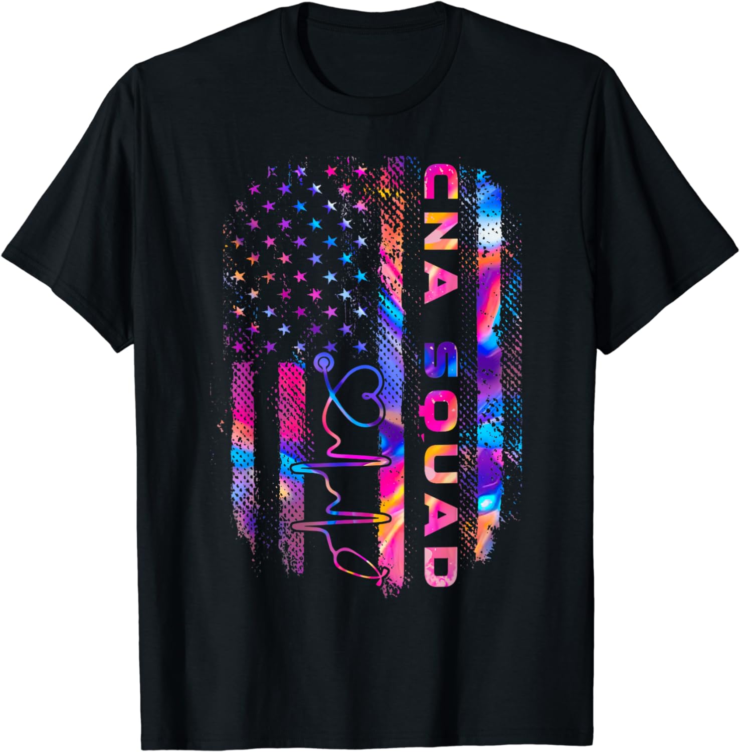 Cna Squad Shirt Us Flag Cna Certified Nursing Assistant T-Shirt ...