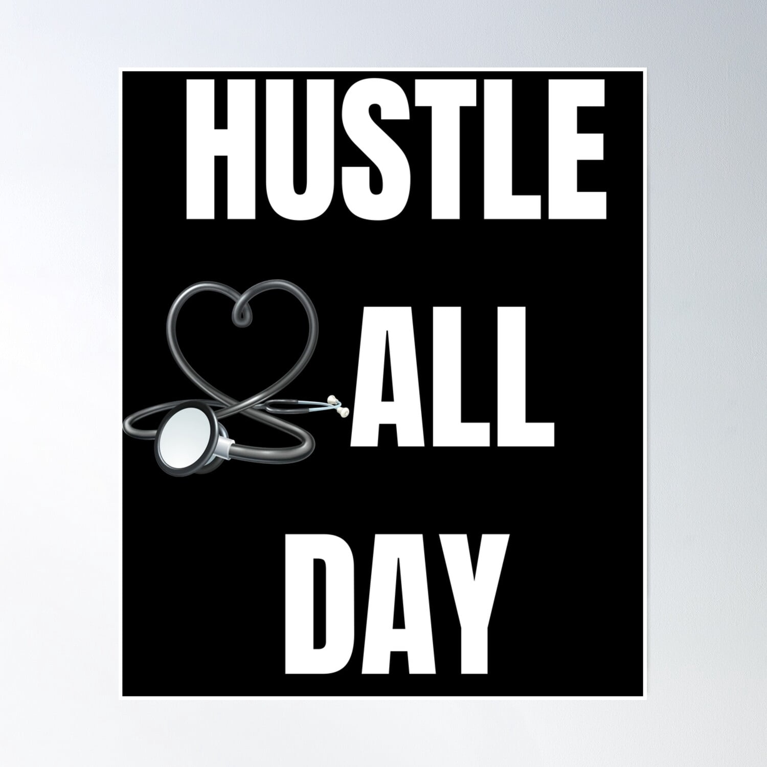 Cna Stethoscope Healthcare Heart - Hustle All Day Certified Nursing ...