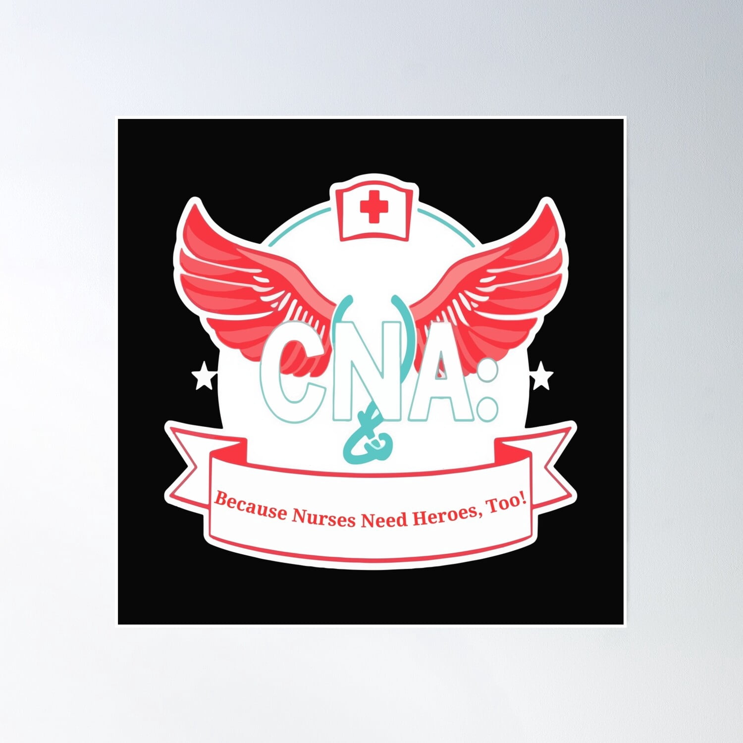 Cna: The Unsung Heroes" Poster Wall Art, Modern Wall Decor, 16x16 ...