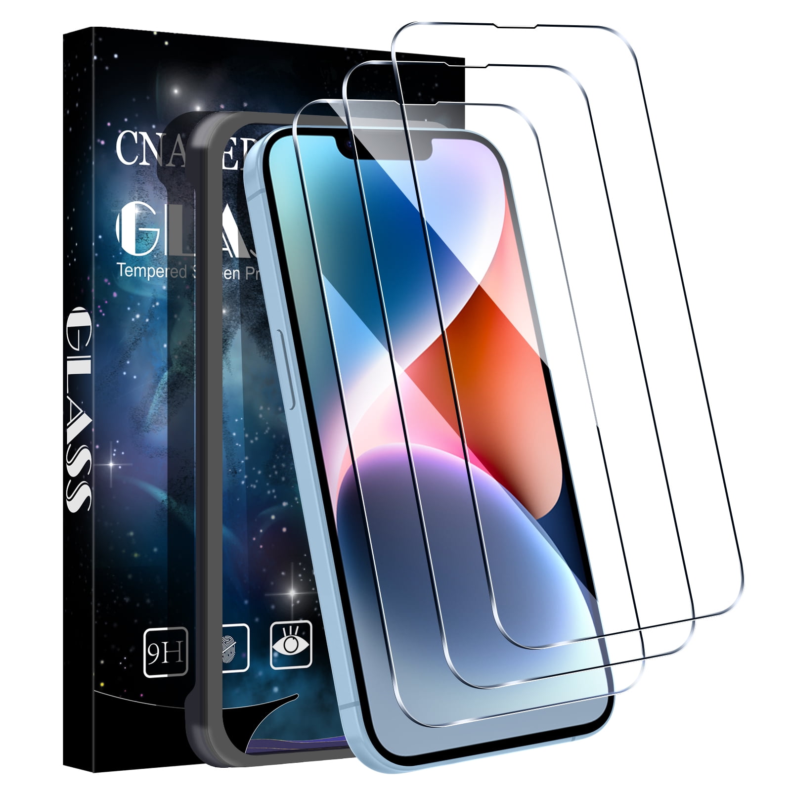 Cnarery 3 Pack Screen Protector for iPhone 14 6.1 inch, Tempered Glass ...