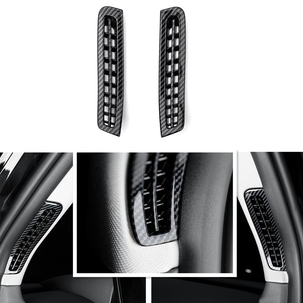 Cnaurda Carbon Fiber Style A Pillar Air Vent Cover Trim AC Outlet Panel ...
