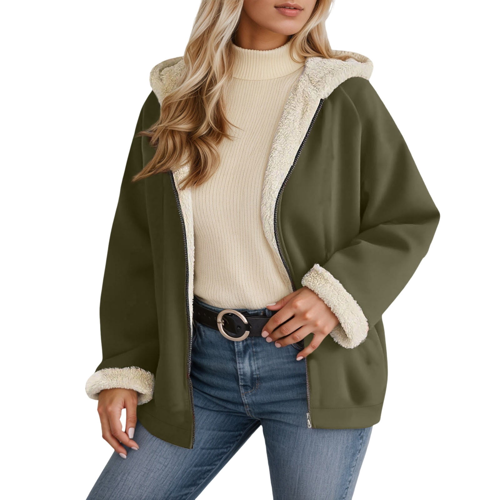 Cnbwig Hoodies for Teen Girls Trendy Winter Warm Coats Lined Solid ...