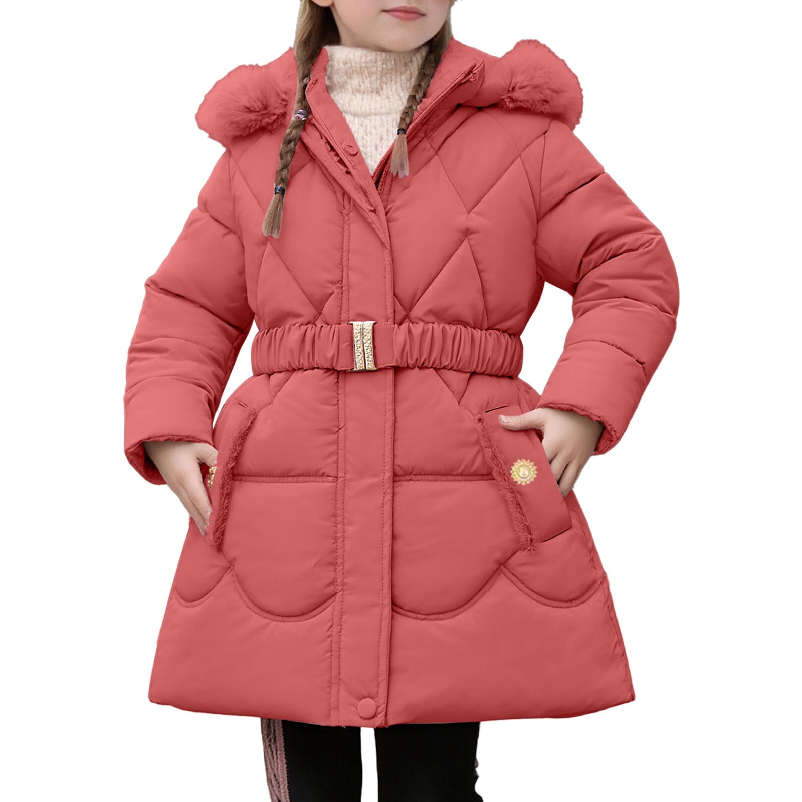 Cnbwig Jackets for Girls Winter Coats Stylish Long Waist Flattering ...