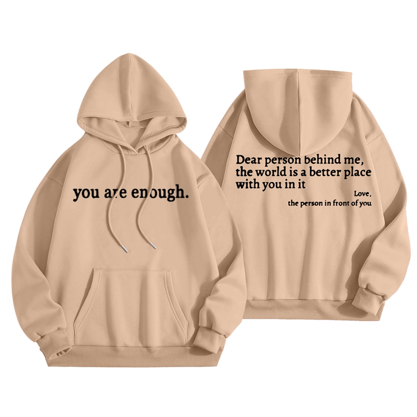 Cnbwig Oversized Hoodies for Women Word Graphic Letter Hoodies Vintage ...